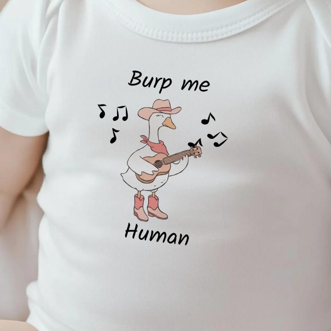 Burp Me Human Bodysuit - Funny Baby Onesie, Unisex Infant Outfit - Soft ...