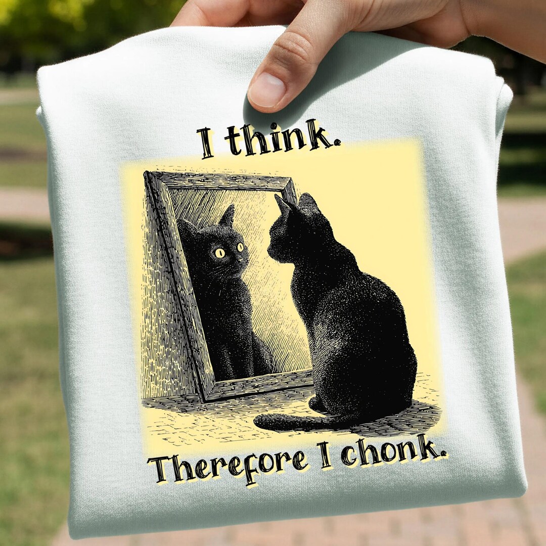 Fat Cat Shirt - Funny Chunky Animal Tee - Chonk Meme Design, Soft ...