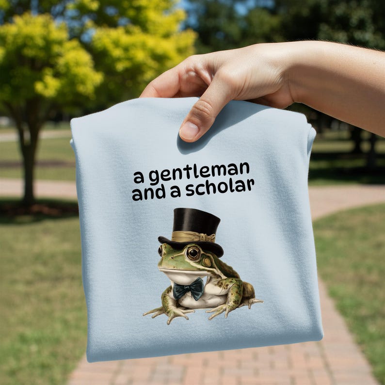 Comfort Colors® Fancy Frog Shirt, Gentleman Scholar, Dark Academia, Top ...