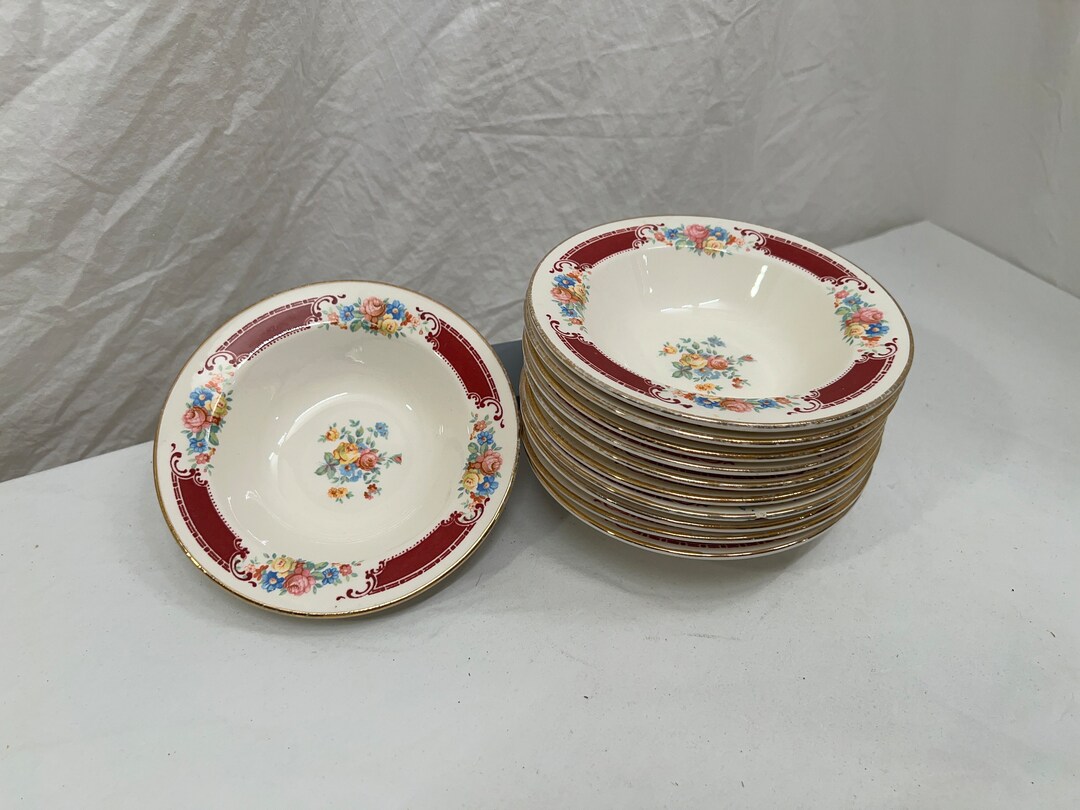 Vintage Homer Laughlin Brittany Majestic Burgundy 5.75 Vegetable ...