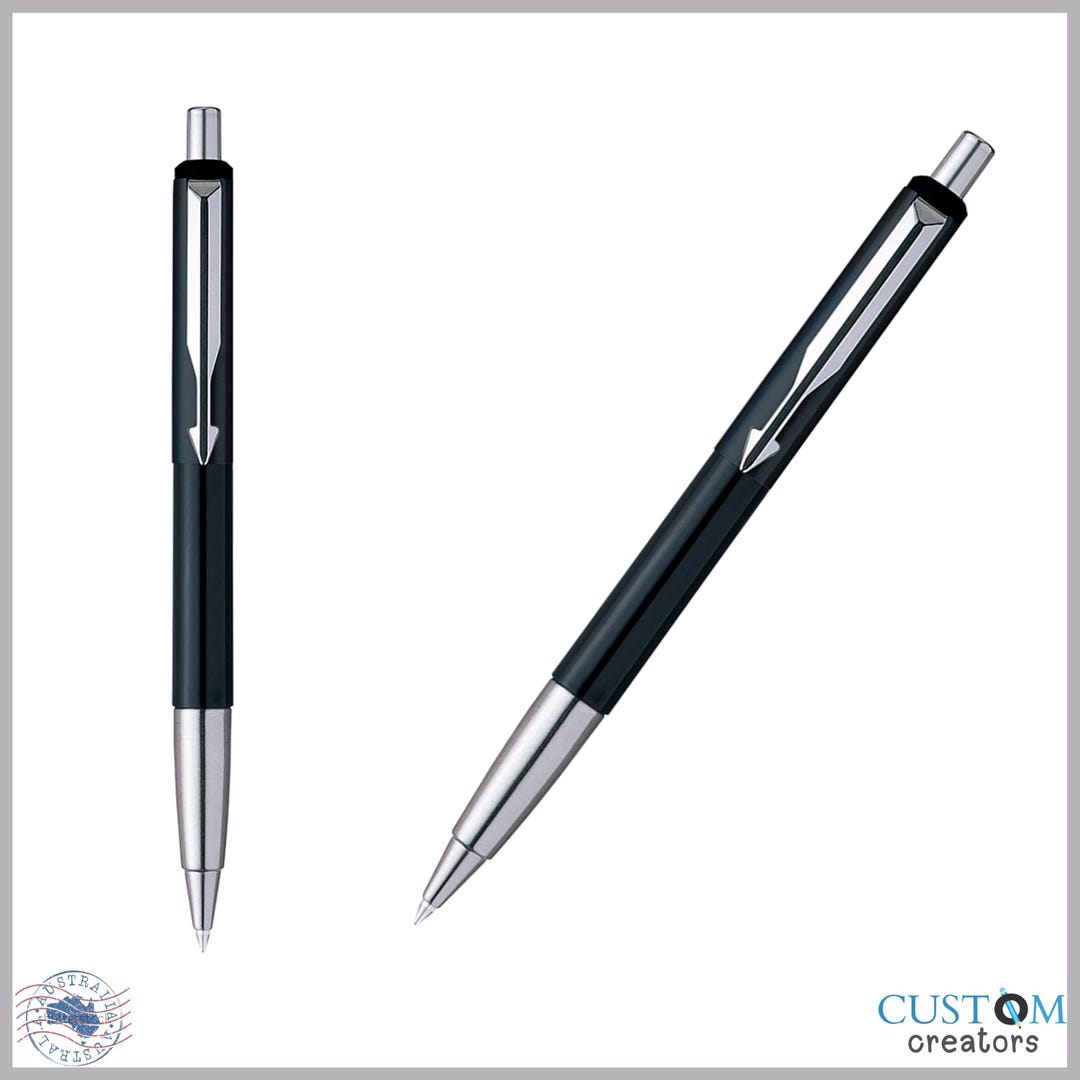 PARKER Vector Standard Chrome Trim Black Body Color Ball Pen - Etsy