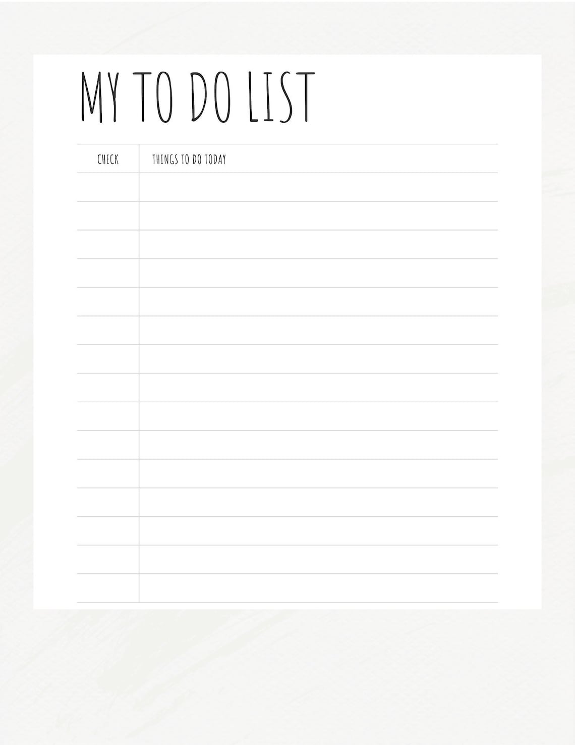 To-do List, Check List, Daily Check List, Daily Planner, Digital To-do ...