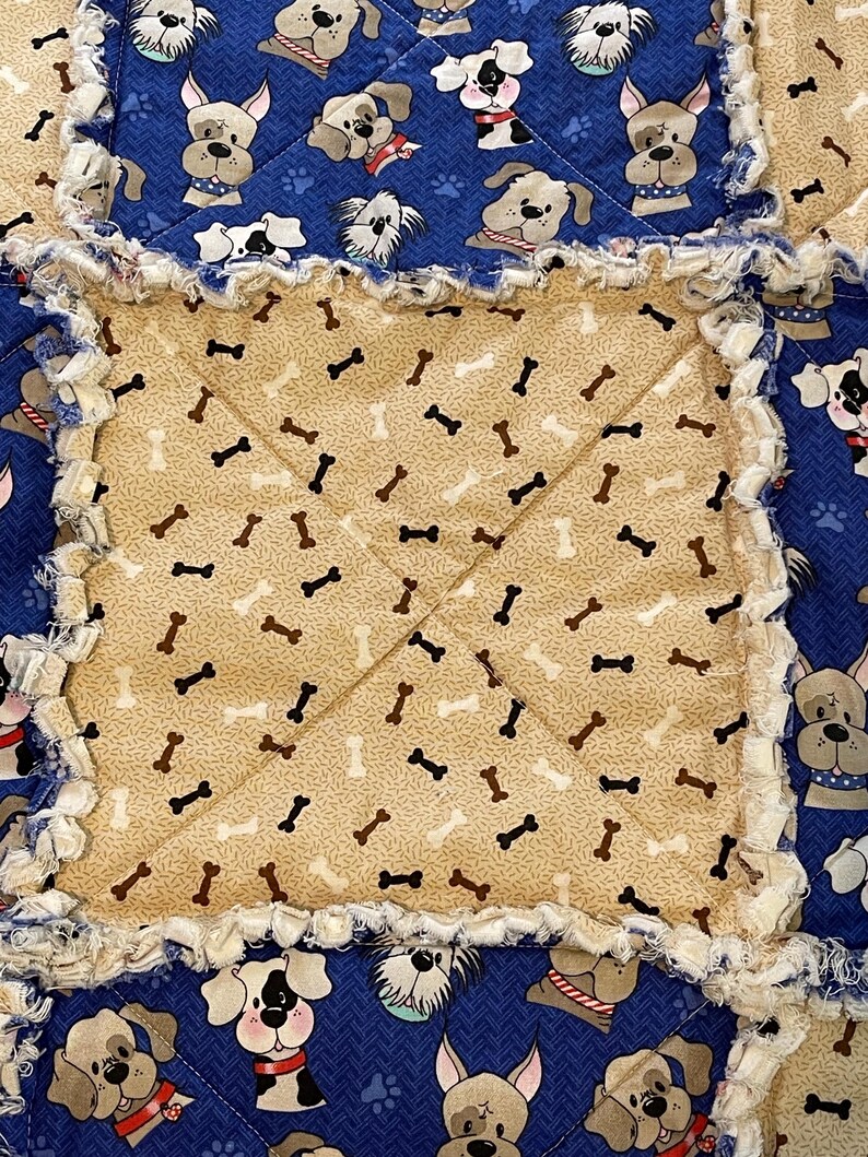 American Puppies - Rag Lap Quilt - 57”x66” - Etsy