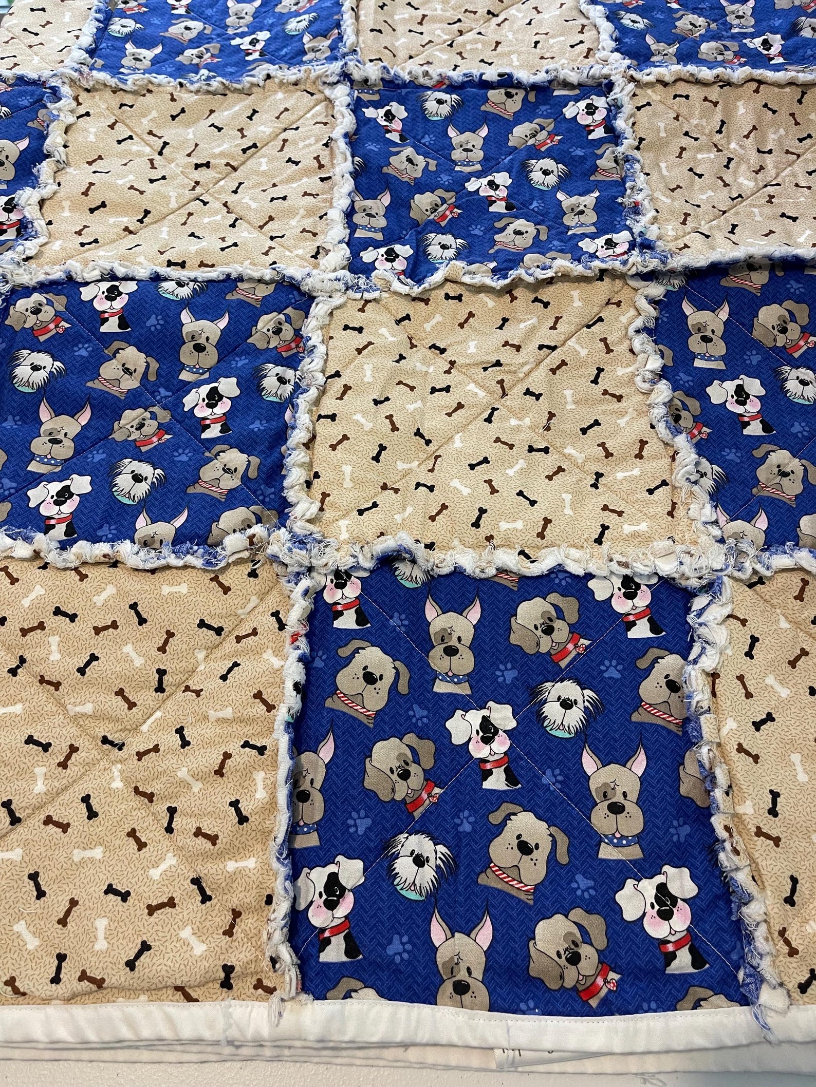 American Puppies - Rag Lap Quilt - 57”x66” - Etsy