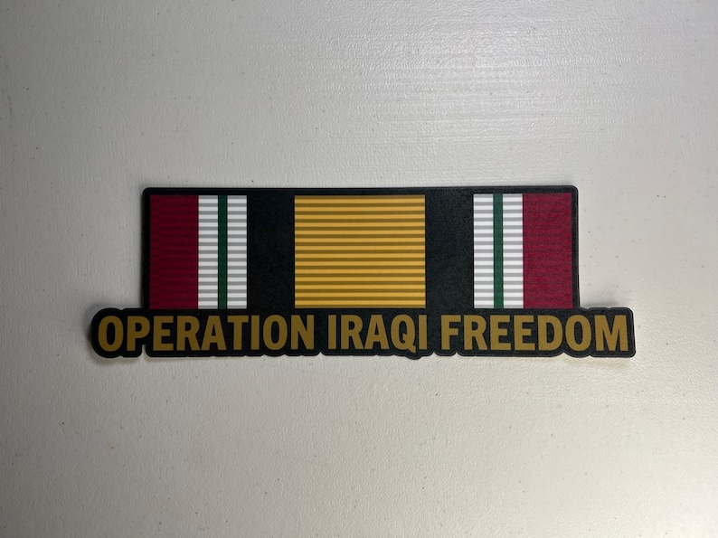 Operation Iraqi Freedom Ribbon US Military Vinyl - Etsy