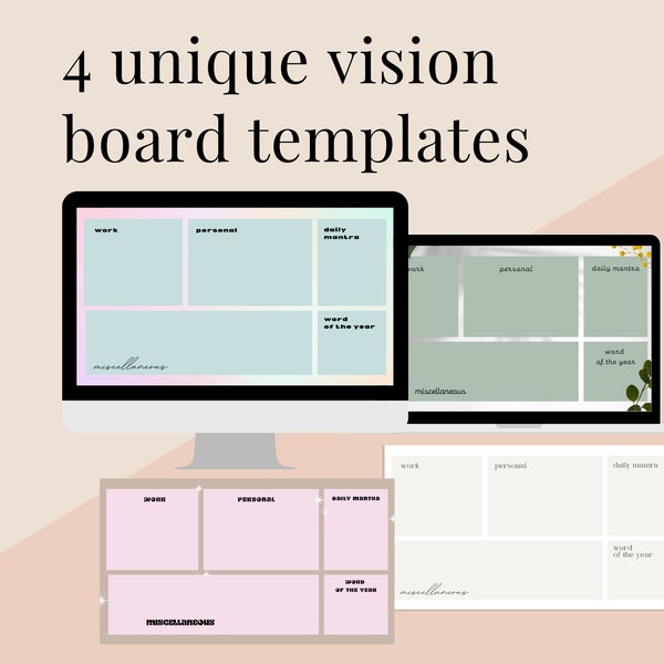 Vision Board Desktop Wallpaper - Etsy
