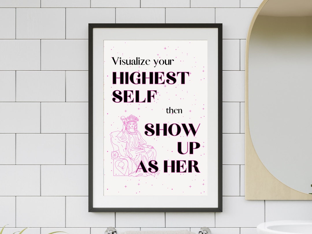 Highest Self Poster Manifestation Poster, Law of Attraction Poster ...