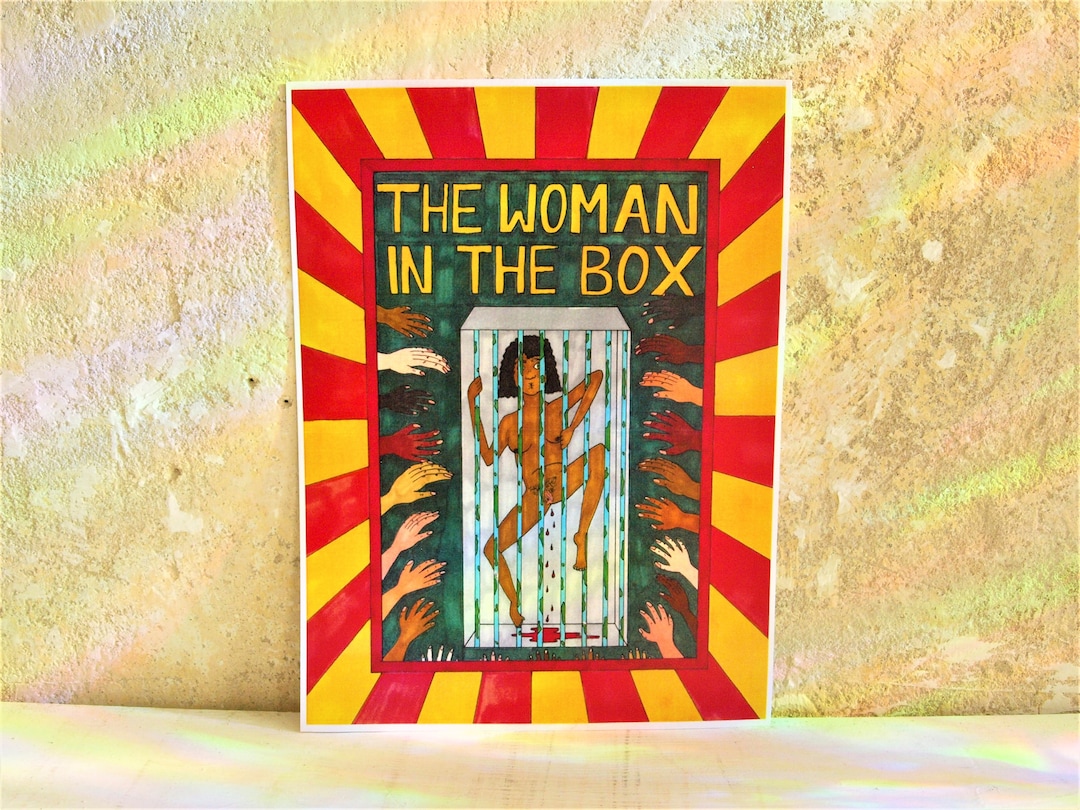 Print ,,the Woman in the Box'' Art Print, Poster, Illustration, Art ...