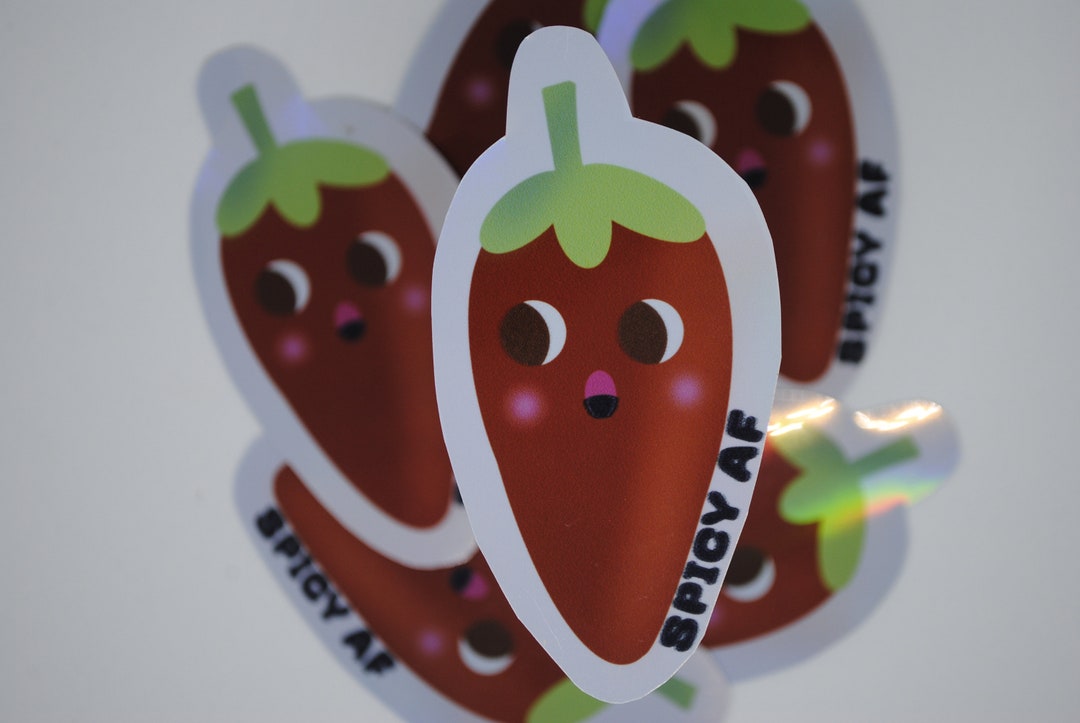 Stickers spicy Chili Sticker Funny Funny Holographic - Etsy