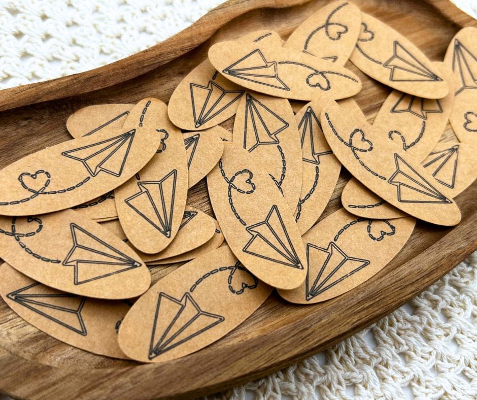 Sticker "paper Airplane", Brown Paper Decorative Sticker – Approx. 5 X ...