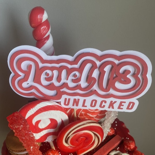 Level Unlocked Cake Topper - Etsy Hong Kong