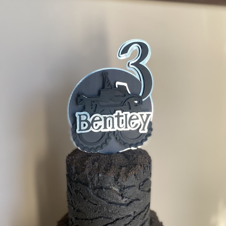 Customizable Monster Truck Cake Topper - Etsy