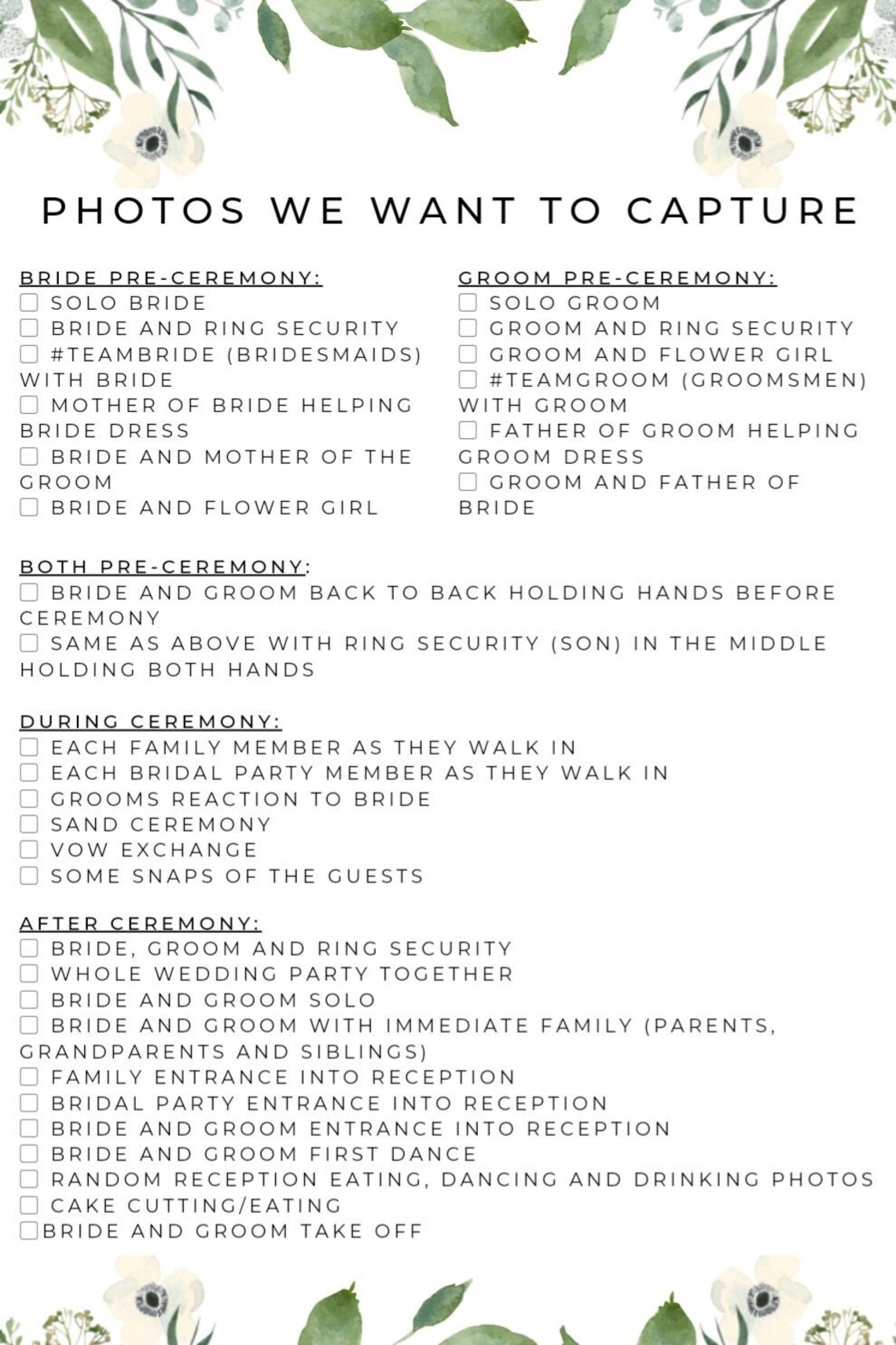 Wedding List Menu Invitation Template - Etsy