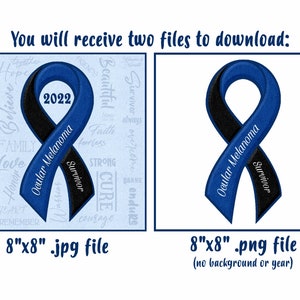 Personalized Ocular Melanoma Cancer Awareness Ribbon Digital Download ...