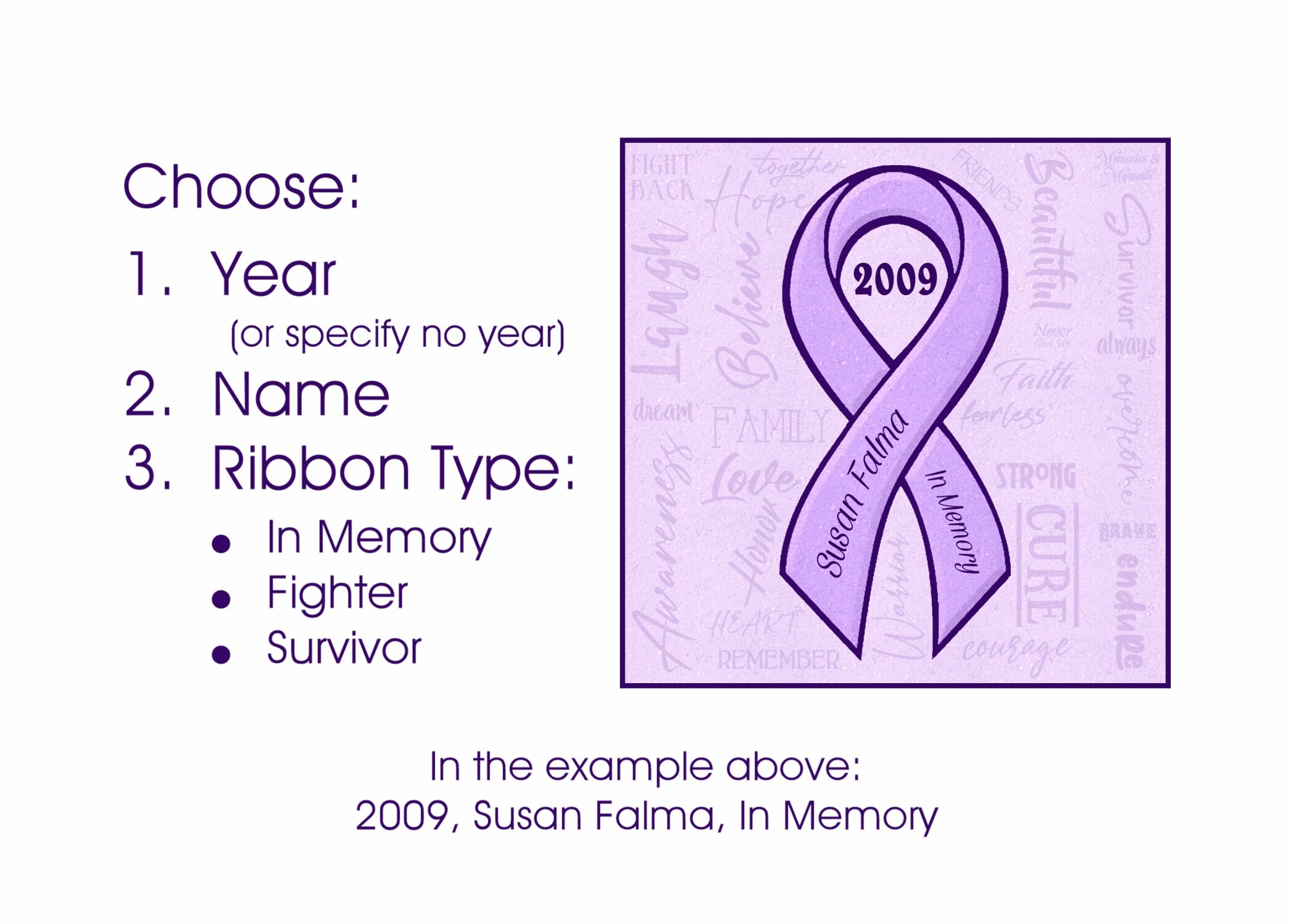 Personalized Cancer Awareness Ribbon Digital Download Bundle / .jpg and ...