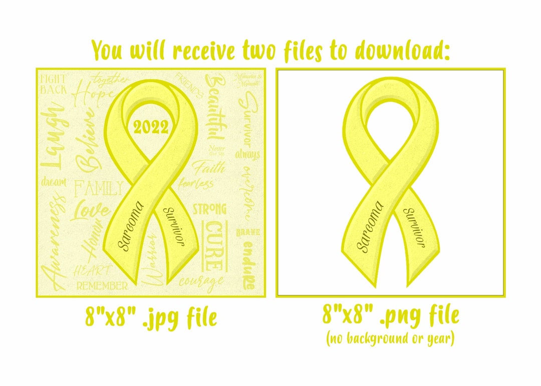 Personalized Sarcoma Cancer Awareness Ribbon Digital Download Bundle ...