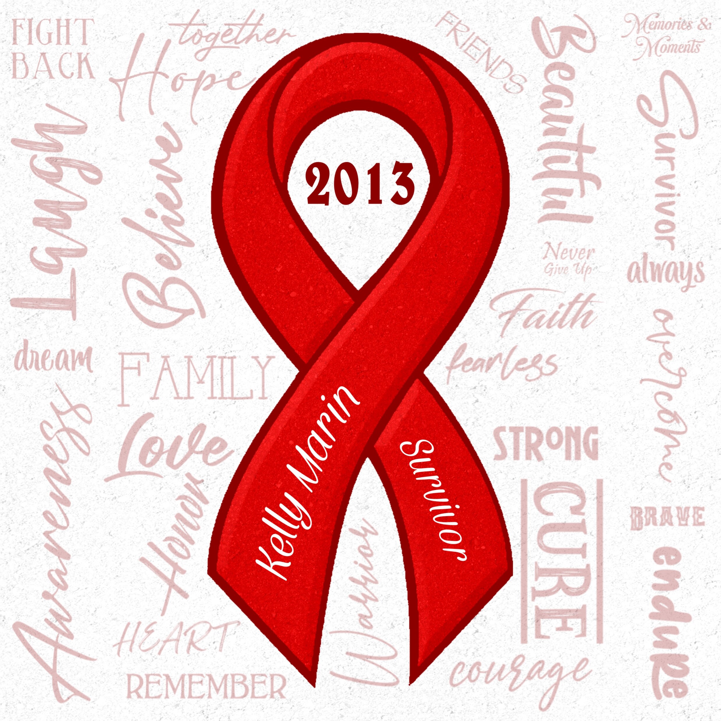 Personalized Blood Cancer Awareness Ribbon Digital Download Bundle ...