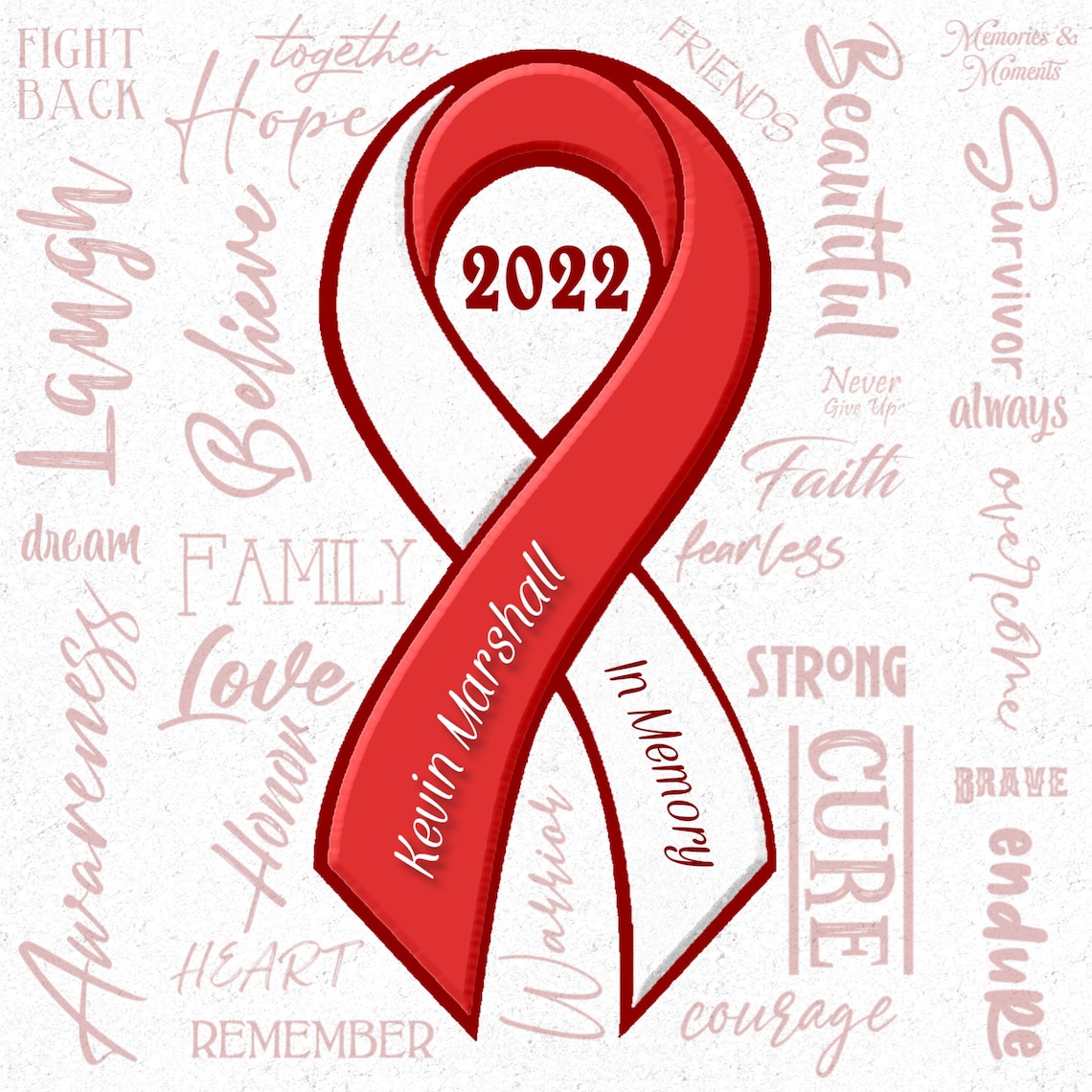 Personalized Squamous Cell Carcinoma Cancer Awareness Ribbon Digital ...