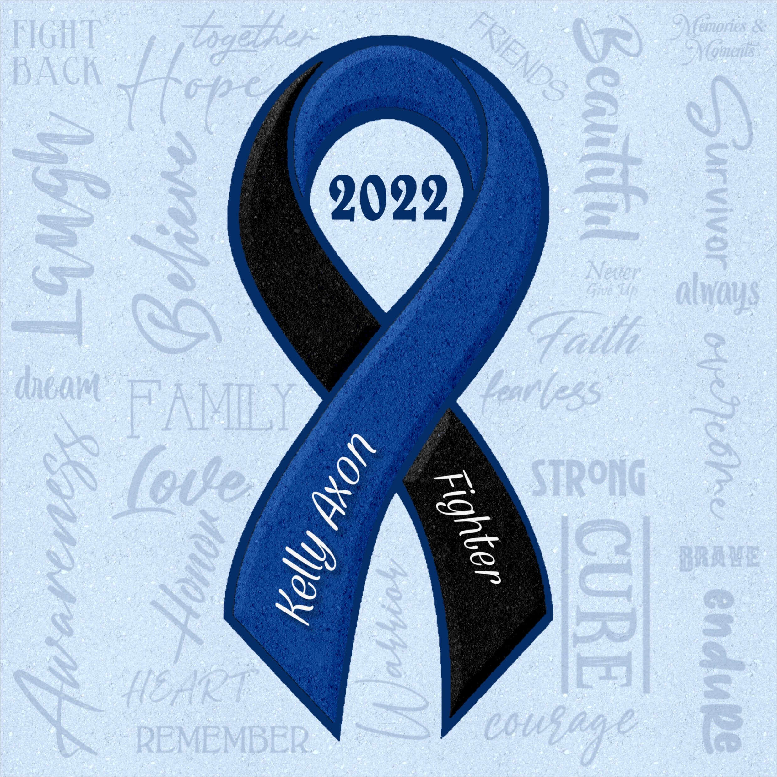 Personalized Ocular Melanoma Cancer Awareness Ribbon Digital Download ...