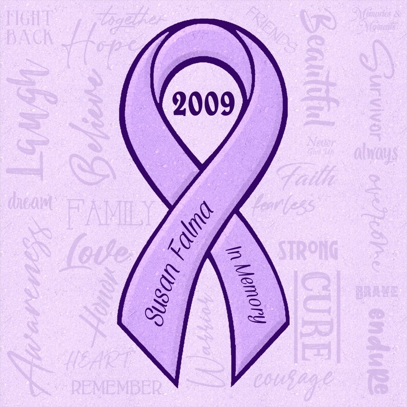 Personalized Alzheimer's Awareness Ribbon Digital Download Bundle ...