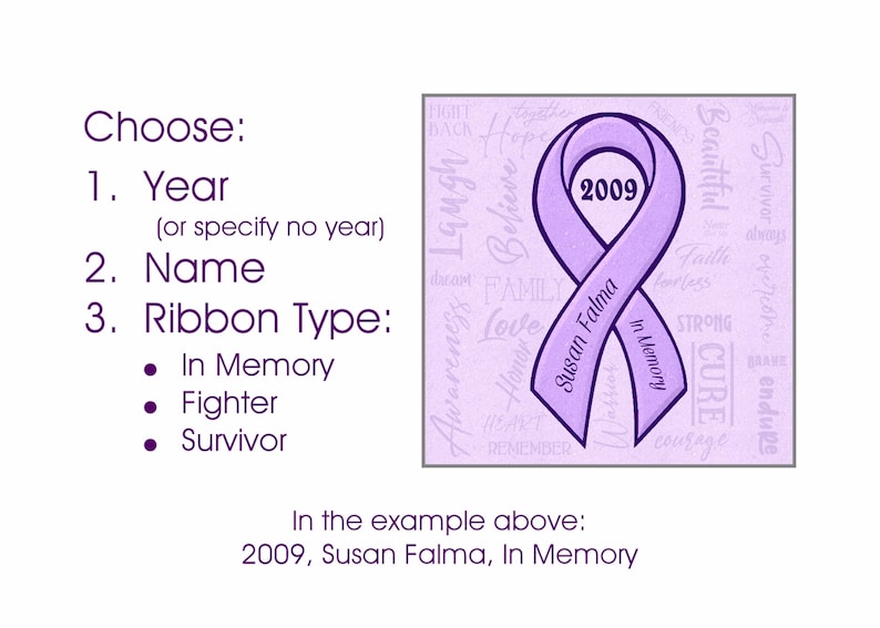 Personalized Alzheimer's Awareness Ribbon Digital Download Bundle ...