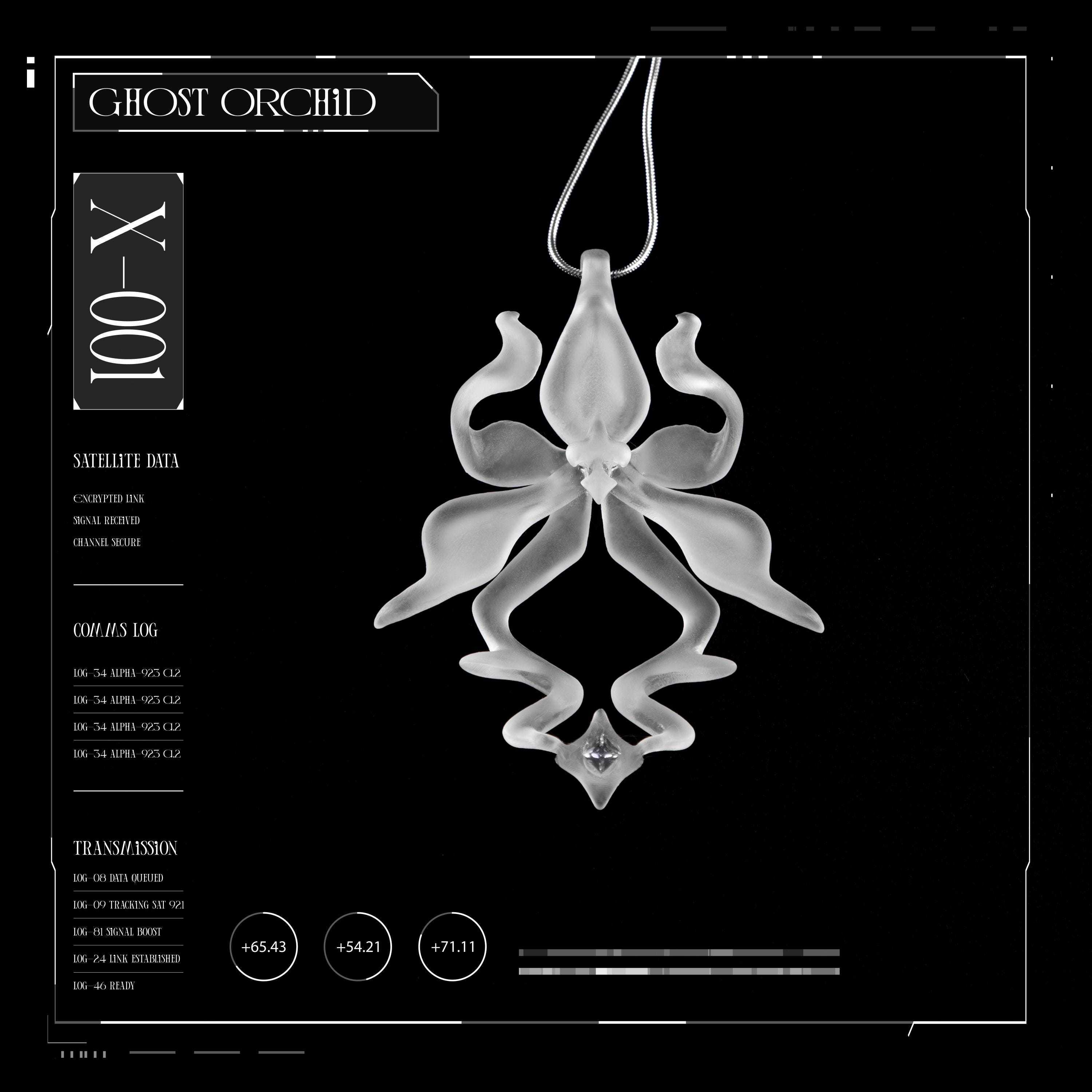 Ghost Orchid Necklace | 3D Printed Transluscent Resin Pendant Necklace ...