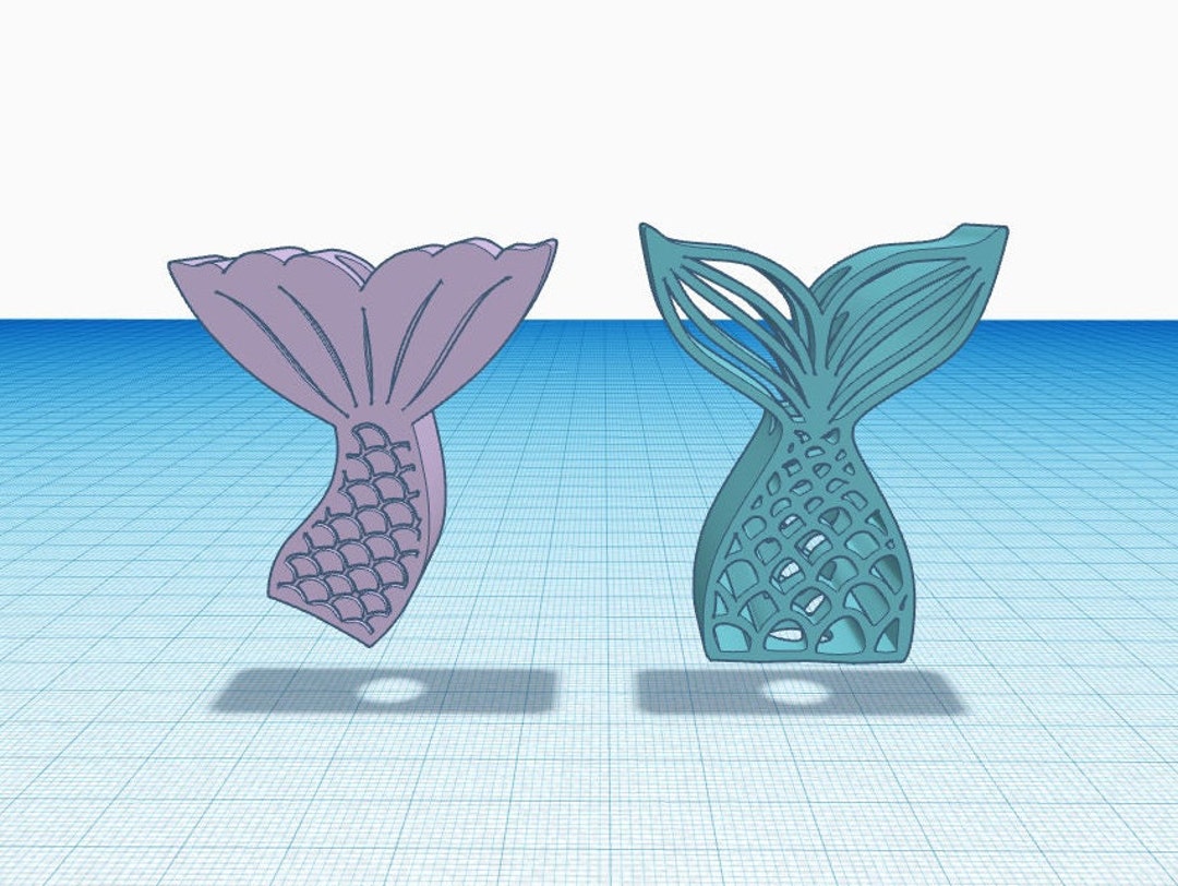 Mermaid Tail Straw Topper STL File for 3D Print and Gcode - Etsy