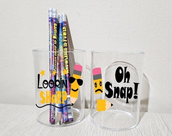 Sharp Dull Pencil Holders Teacher Appreciation Gift Classroom Supplies ...