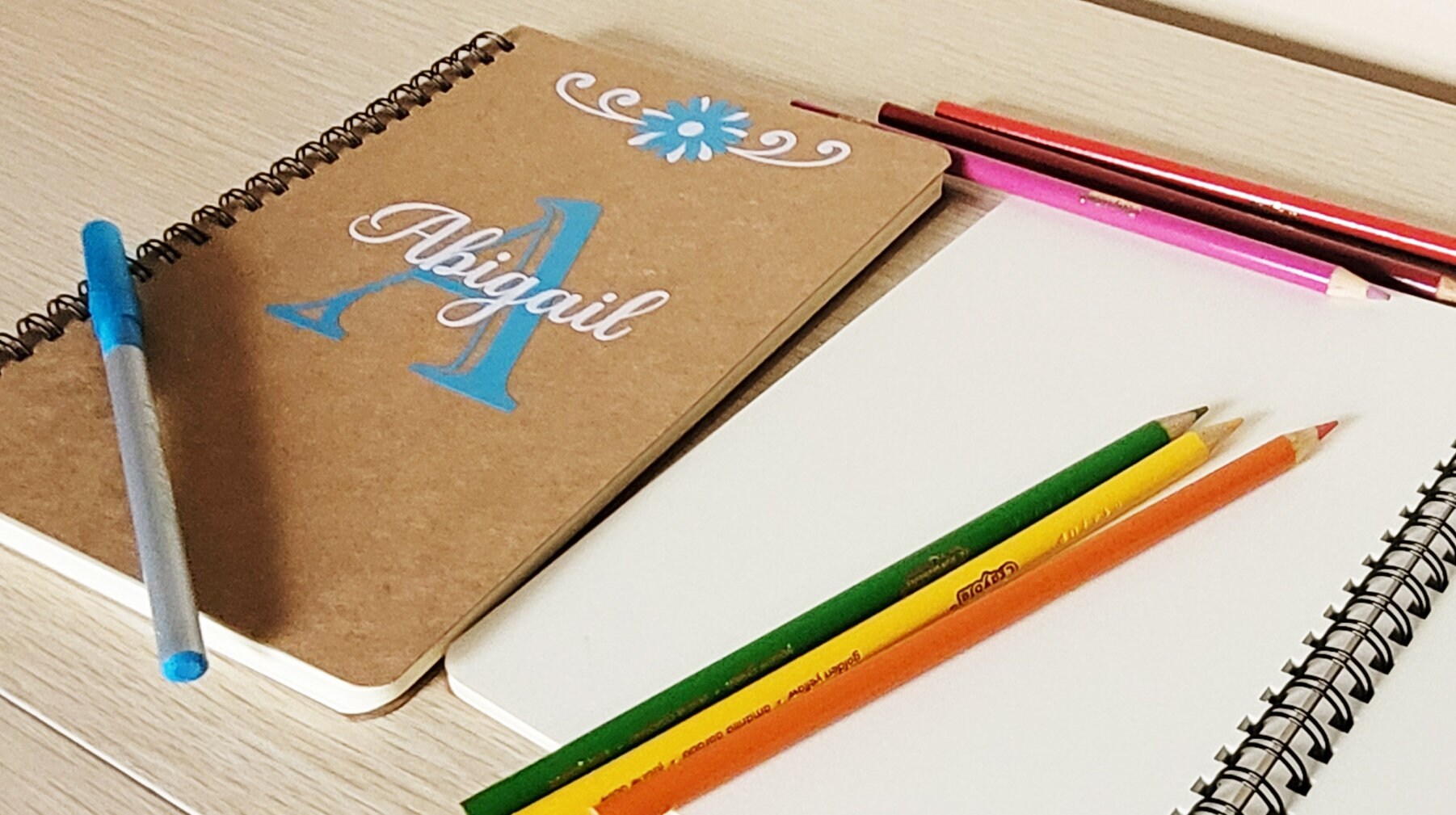 Personalized Girls Summer Notebooks Personalized Girls Party Favors ...