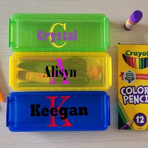 Personalized Crayon Box Back to School Supplies Crayon Holder Custom ...