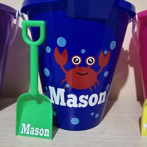 Personalized Kids Beach Pail With Shovel Kids Beach Party Favors Beach ...