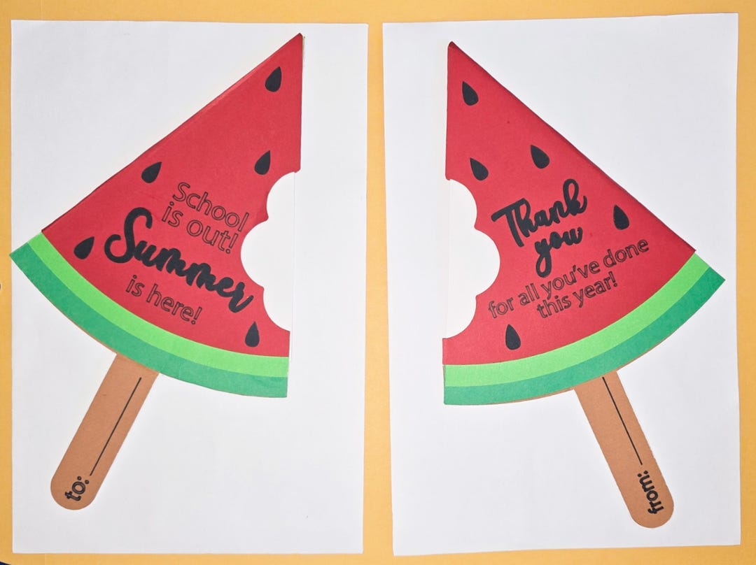 School is Out Summer is Here Watermelon Gift Card Holder End of School ...