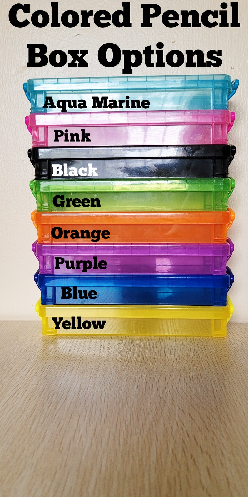 Personalized Crayon Box Back to School Supplies Crayon Holder Custom ...