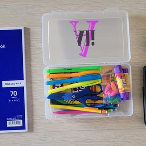 Personalized Pencil Box, Back to School Supplies, Custom School Supply ...