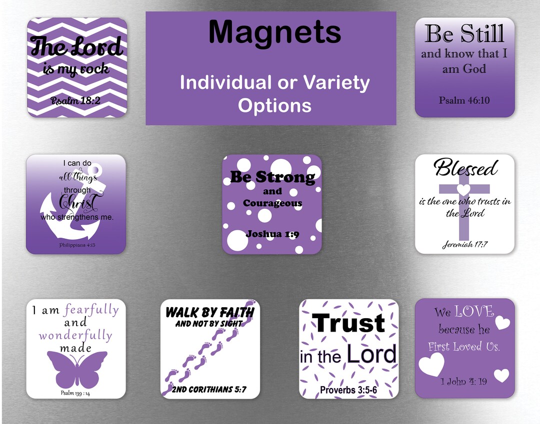 Scripture Magnets, Bible Verse Fridge Magnets, Faith Christian Gifts ...