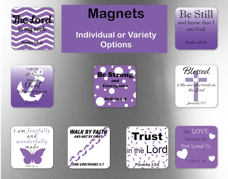 Scripture Magnets Bible Verse Fridge Magnets Faith Christian - Etsy