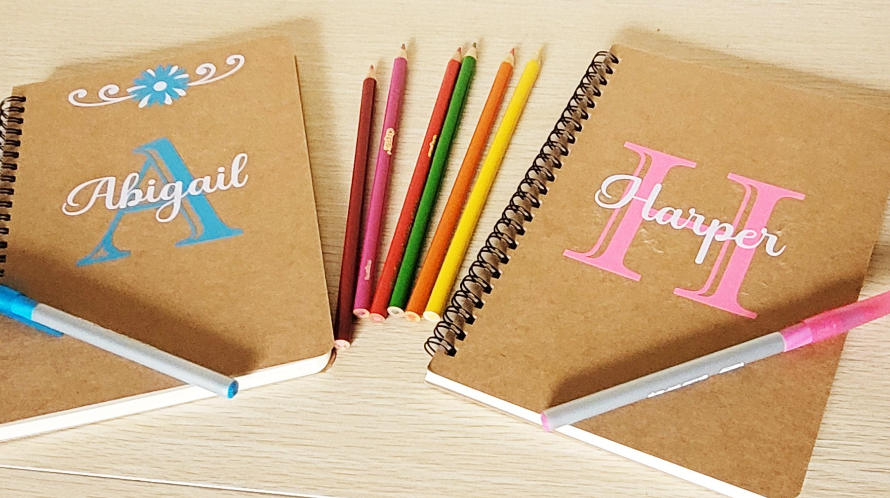 Personalized Girls Summer Notebooks Personalized Girls Party Favors ...