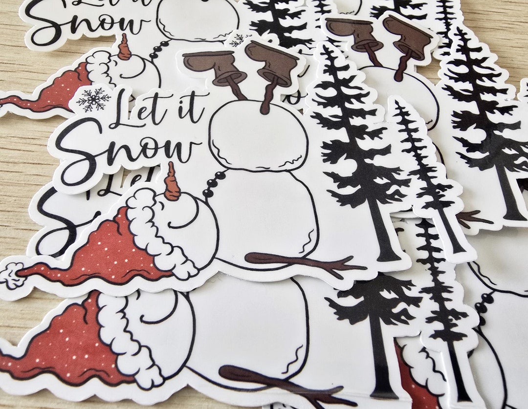 Let It Snow Holiday Sticker Self Care Christmas Sticker Cute Christmas ...