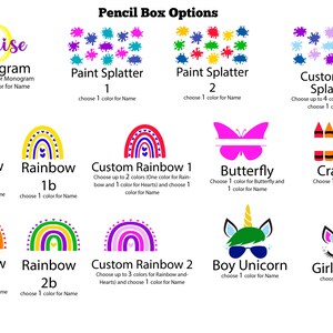 Personalized Pencil Box, Back to School Supplies, Custom School Supply ...