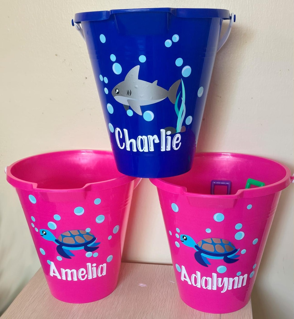 Personalized Kids Beach Pail With Shovel Kids Beach Party Favors Beach ...