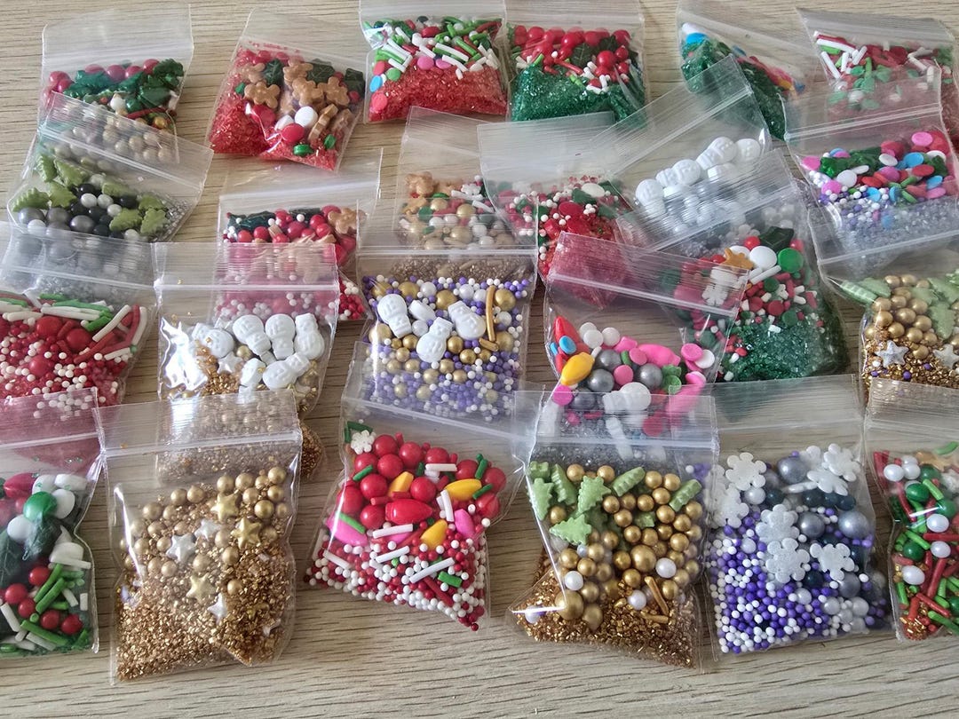 Edible Holiday Sprinkle Packets for Snowman Soup Hot Cocoa Kit Fun ...