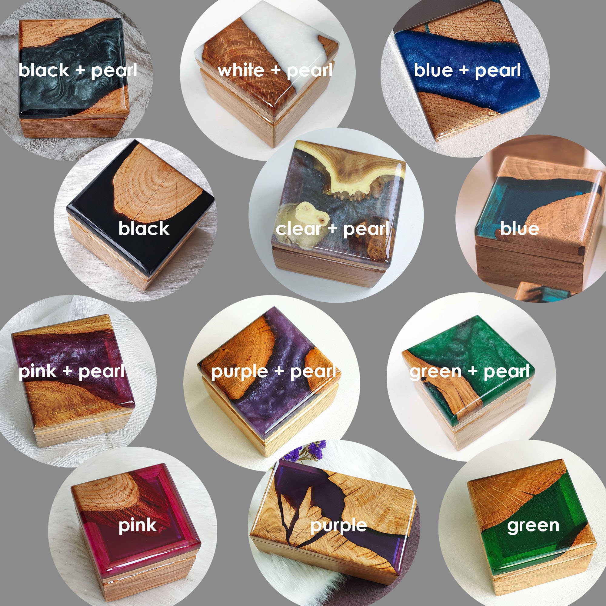 Ring Box With Personalisation, Engagement Ring Box With Epoxy, Wedding ...
