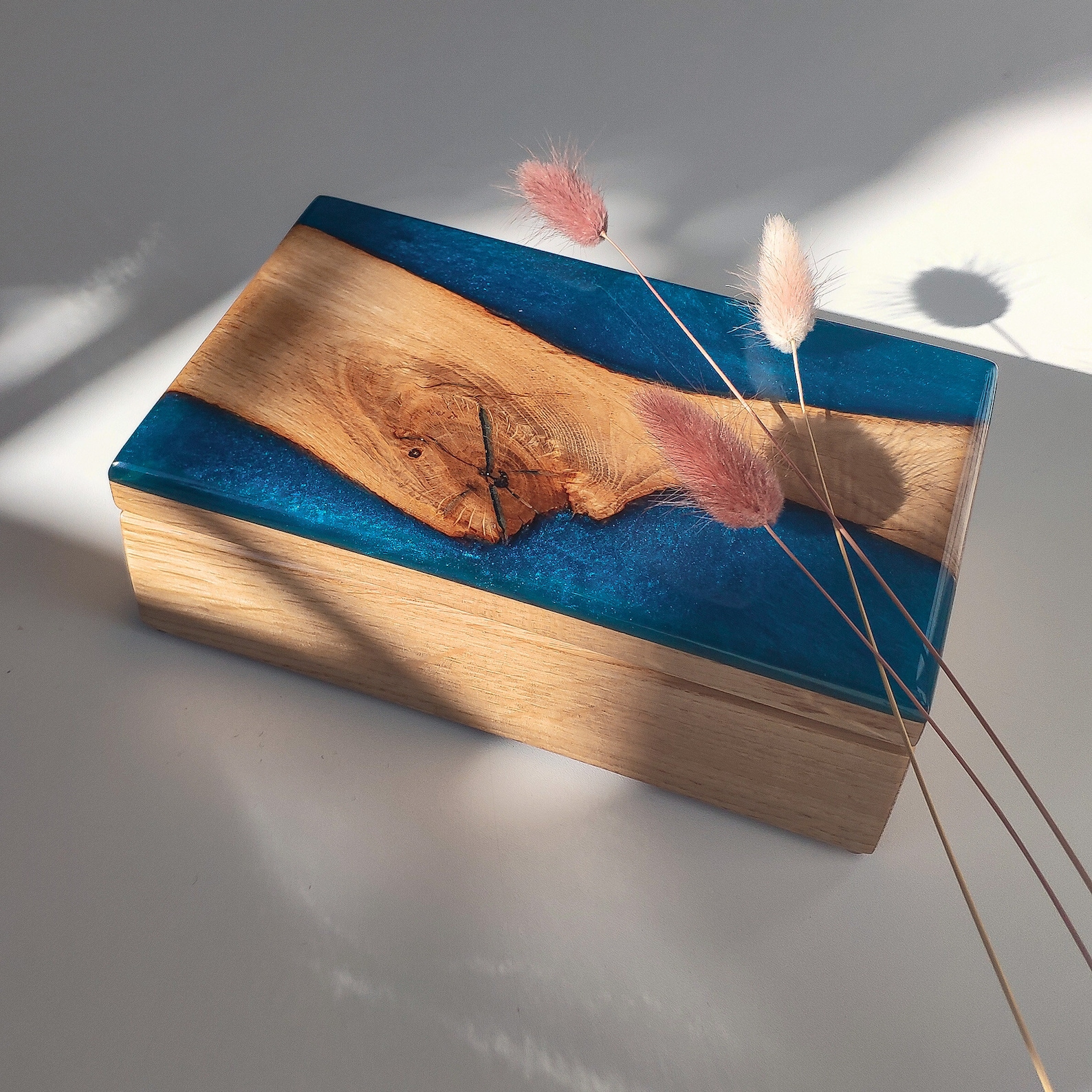 Ice Blue Jewelry Box With Personalization, Jewelry Box for Women, Large ...