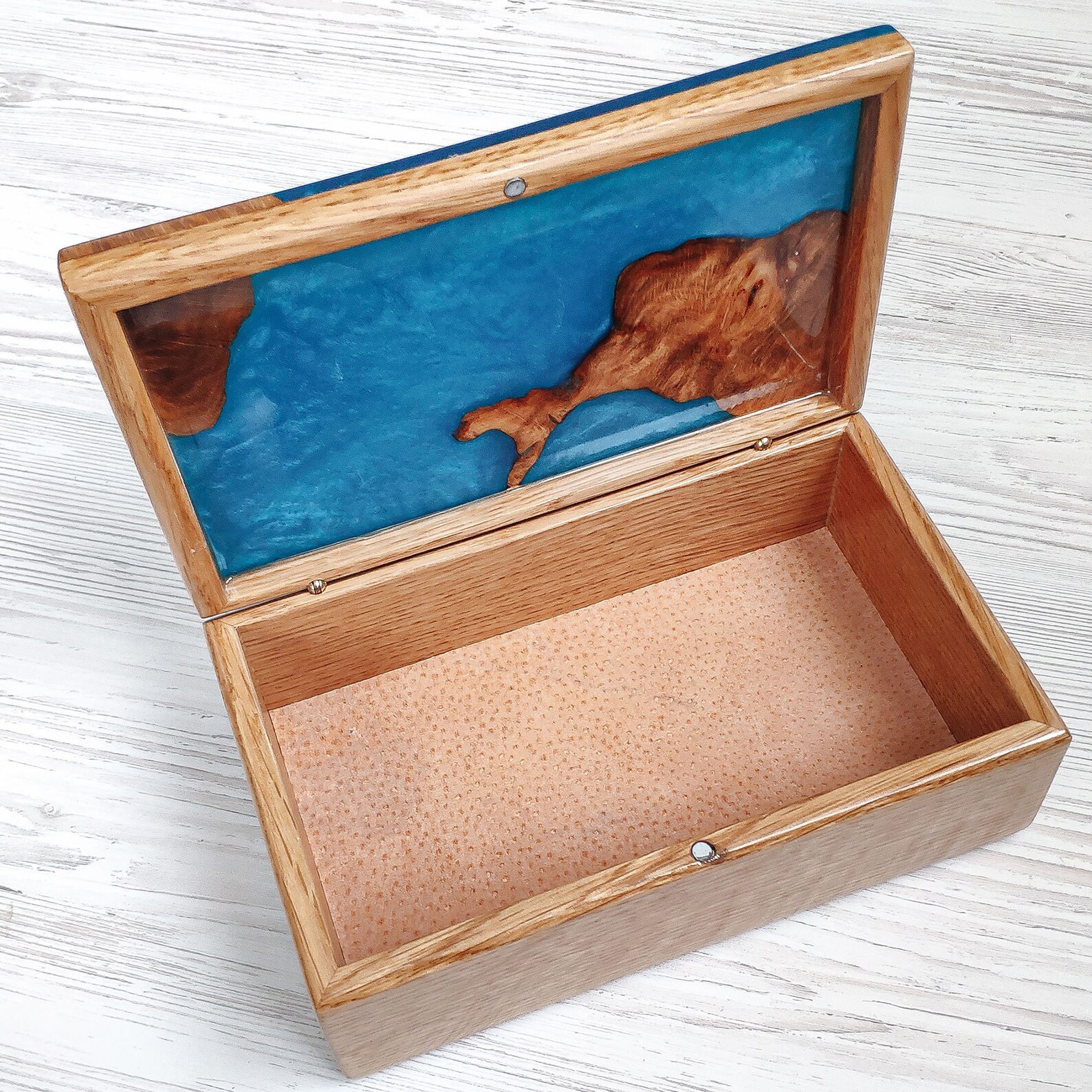 Ice Blue Jewelry Box With Personalization, Jewelry Box for Women, Large ...