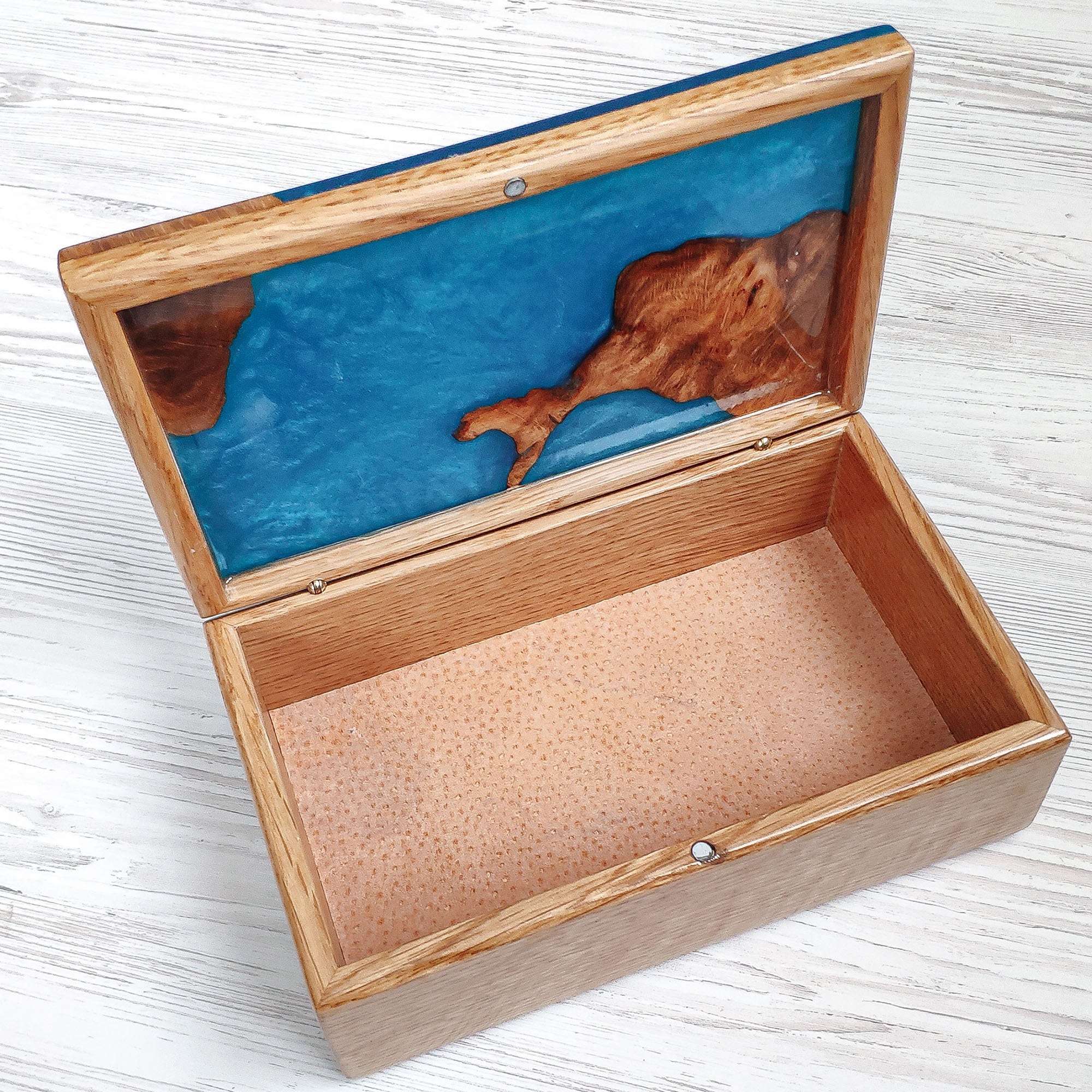 Ice Blue Jewelry Box With Personalization, Jewelry Box for Women, Large ...