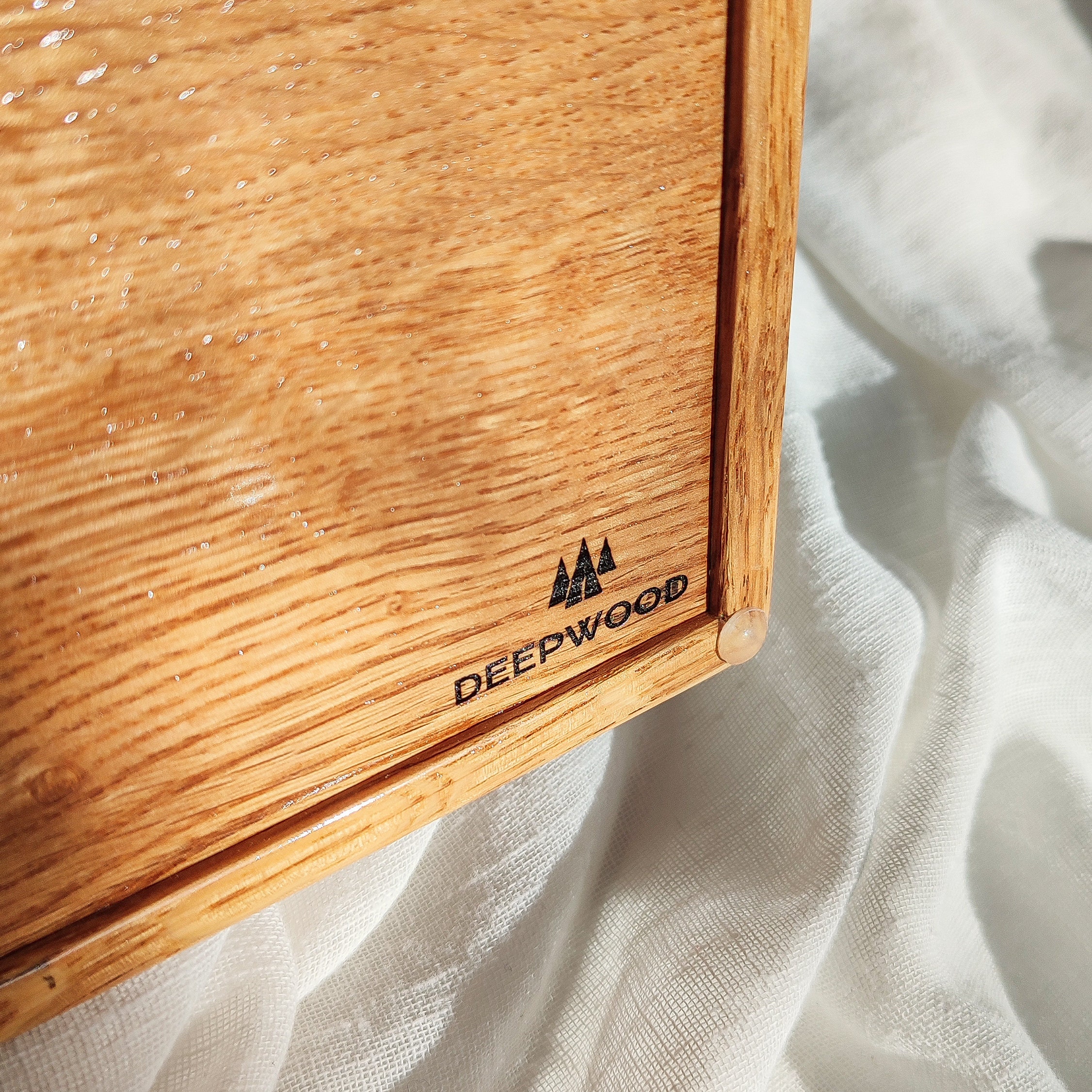 White Jewerly Box With Golden Fern, Jewelry Storage, Wooden Box for ...