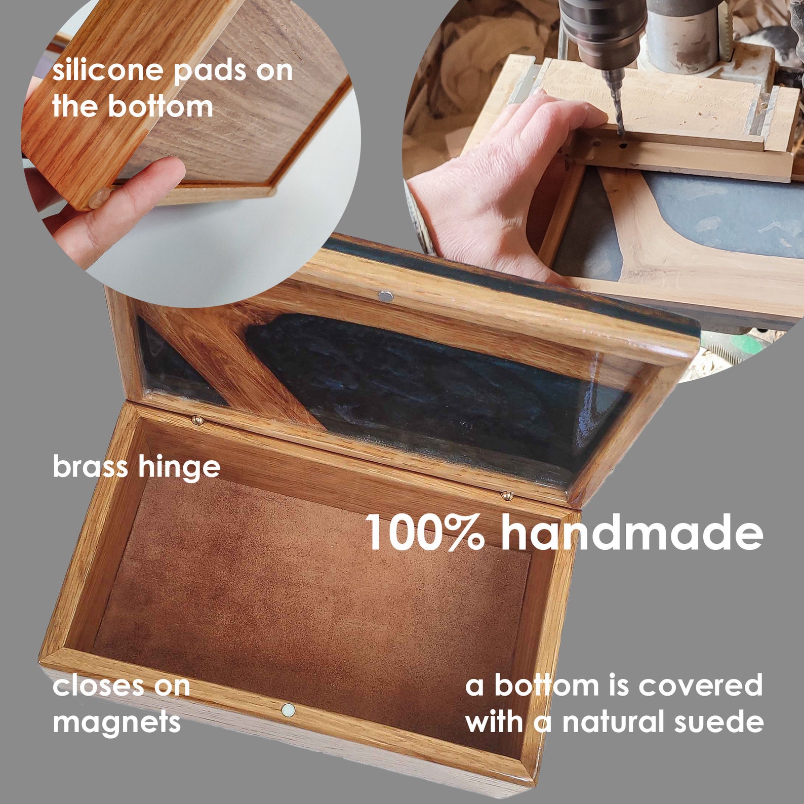 Ice Blue Jewelry Box With Personalization, Jewelry Box for Women, Large ...