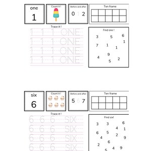 Printable Number Worksheet: Learn to Write 1-10 (digital Download) - Etsy