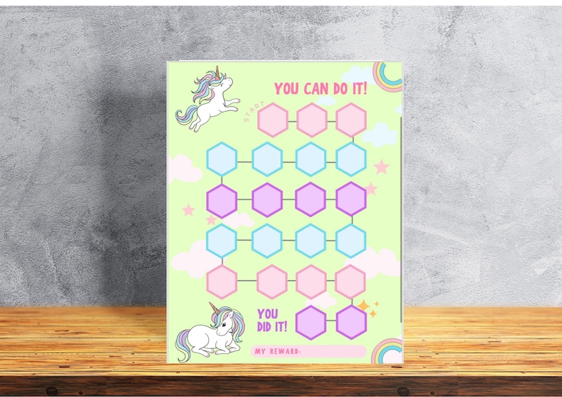 Printable Unicorn Reward Chart for Kids | Behavior & Chore Tracker ...