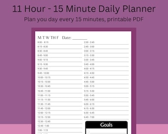15 Minute Daily Planner - Etsy